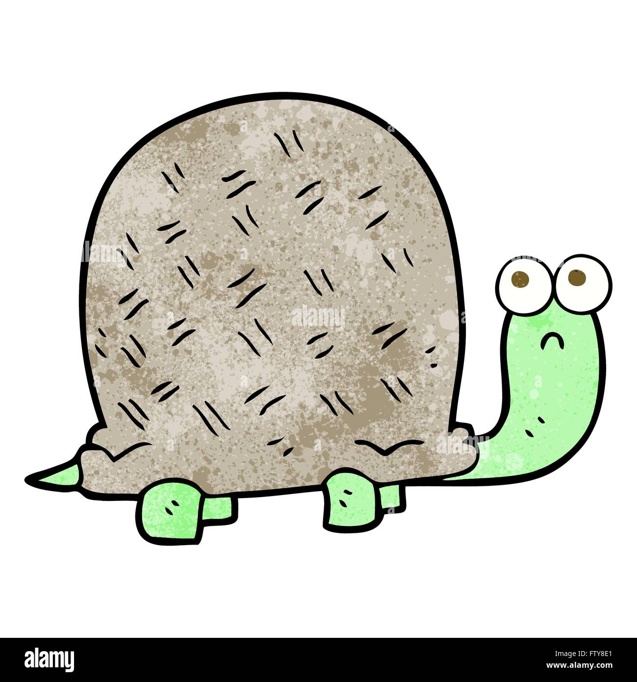 freehand textured cartoon sad turtle Stock Vector Image & Art - Alamy