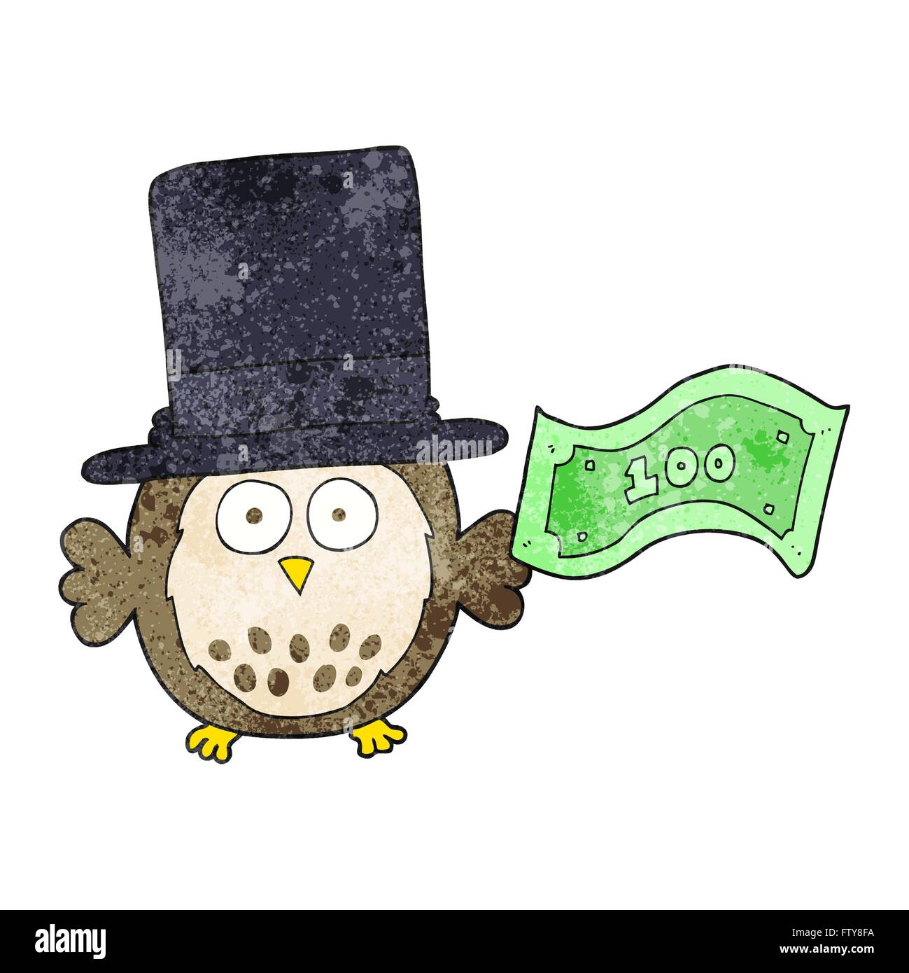 freehand textured cartoon rich owl Stock Vector Image & Art - Alamy