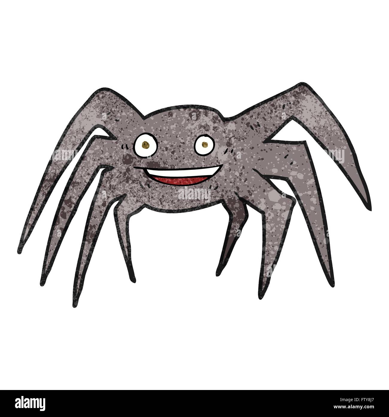 freehand textured cartoon happy spider Stock Vector Image & Art - Alamy