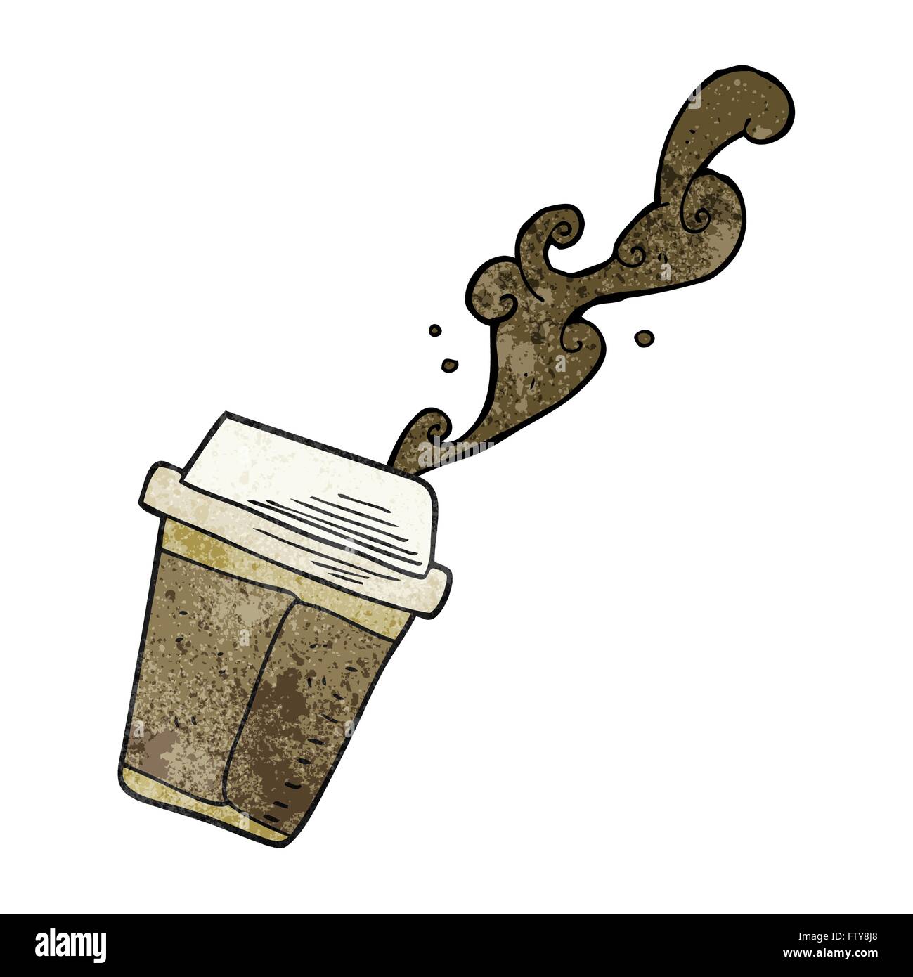 freehand textured cartoon spilling coffee Stock Vector Image & Art - Alamy