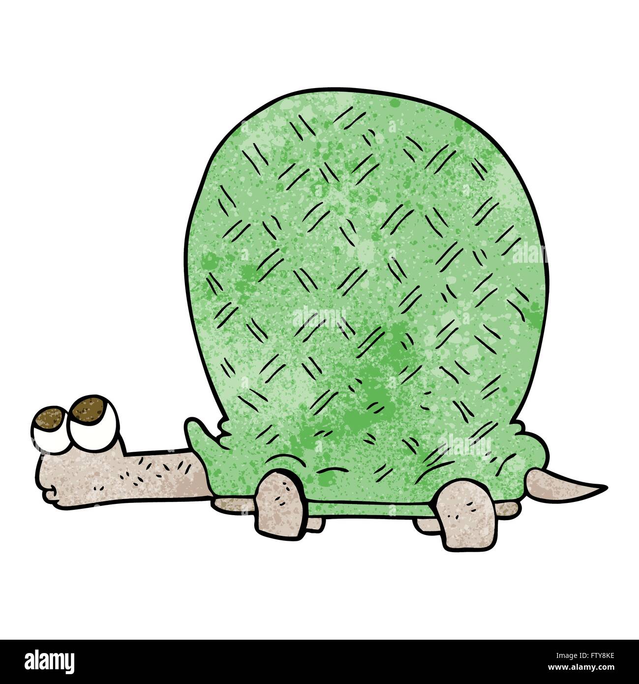 freehand textured cartoon tortoise Stock Vector Image & Art - Alamy