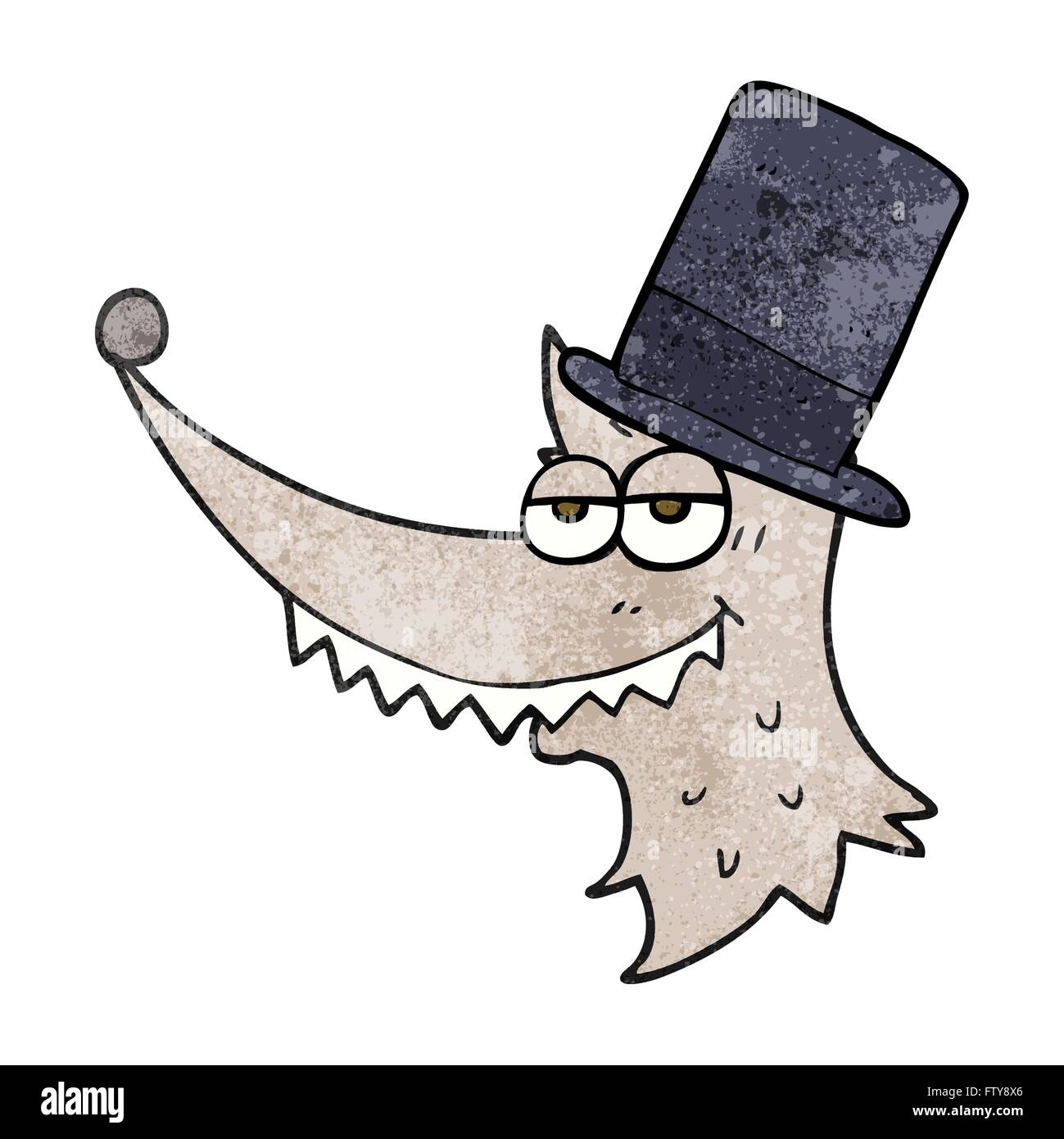 freehand textured cartoon rich wolf Stock Vector Image & Art - Alamy