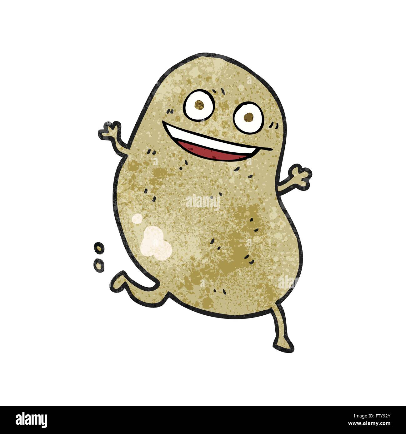freehand drawn texture cartoon potato running Stock Vector Image & Art ...