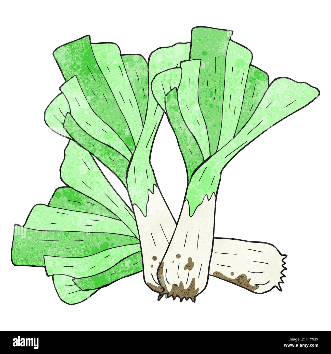 freehand drawn texture cartoon leeks Stock Vector Image & Art - Alamy