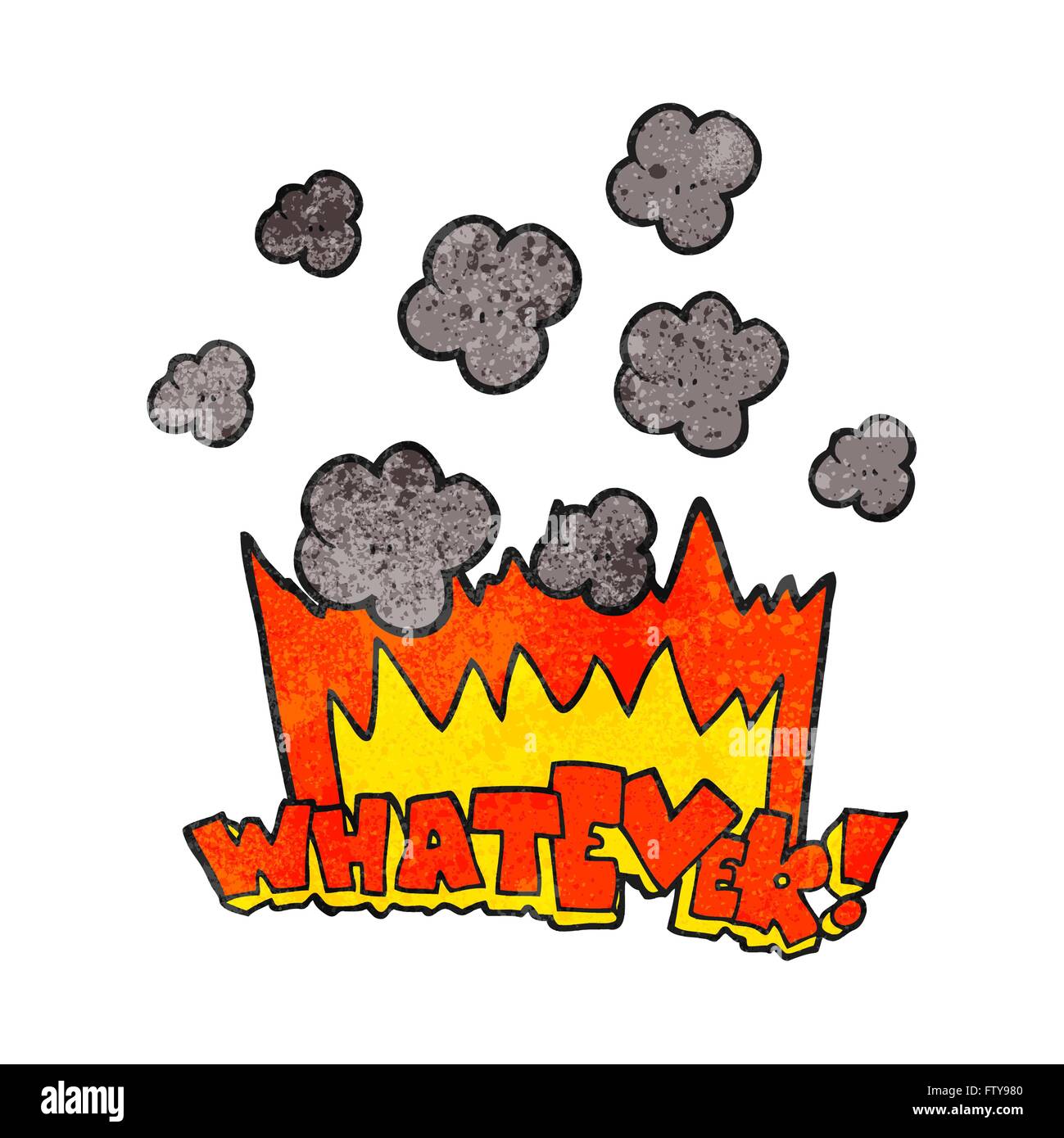 freehand drawn texture cartoon Whatever! shout Stock Vector Image & Art ...