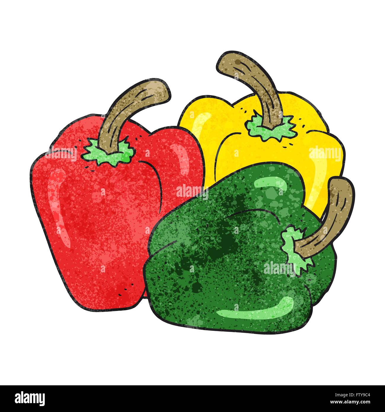 freehand drawn texture cartoon peppers Stock Vector Image & Art - Alamy