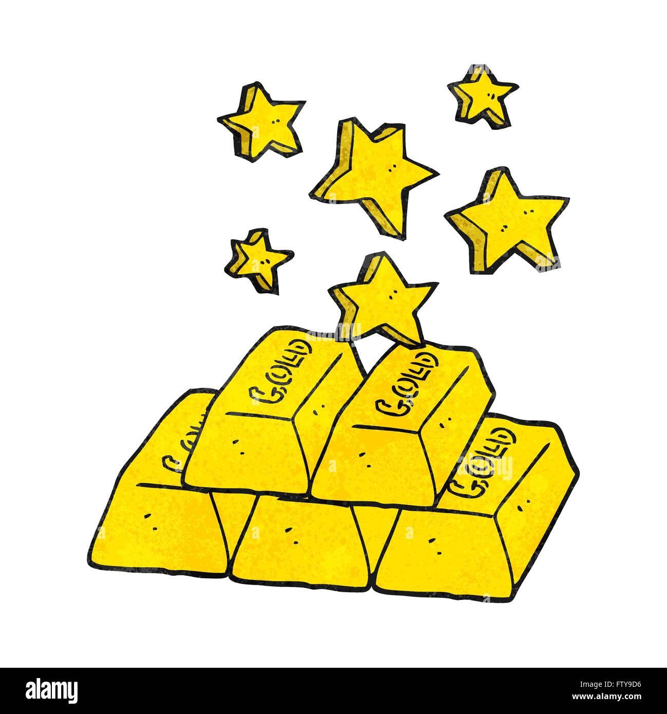 freehand drawn texture cartoon bars of gold Stock Vector Image & Art ...