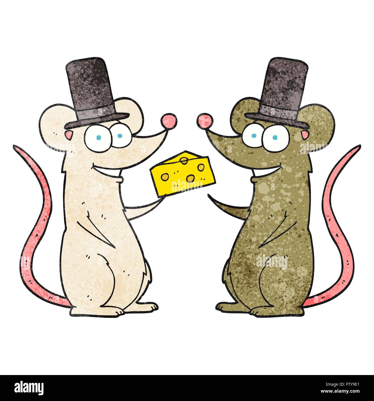 freehand drawn texture cartoon mice with cheese Stock Vector Image ...
