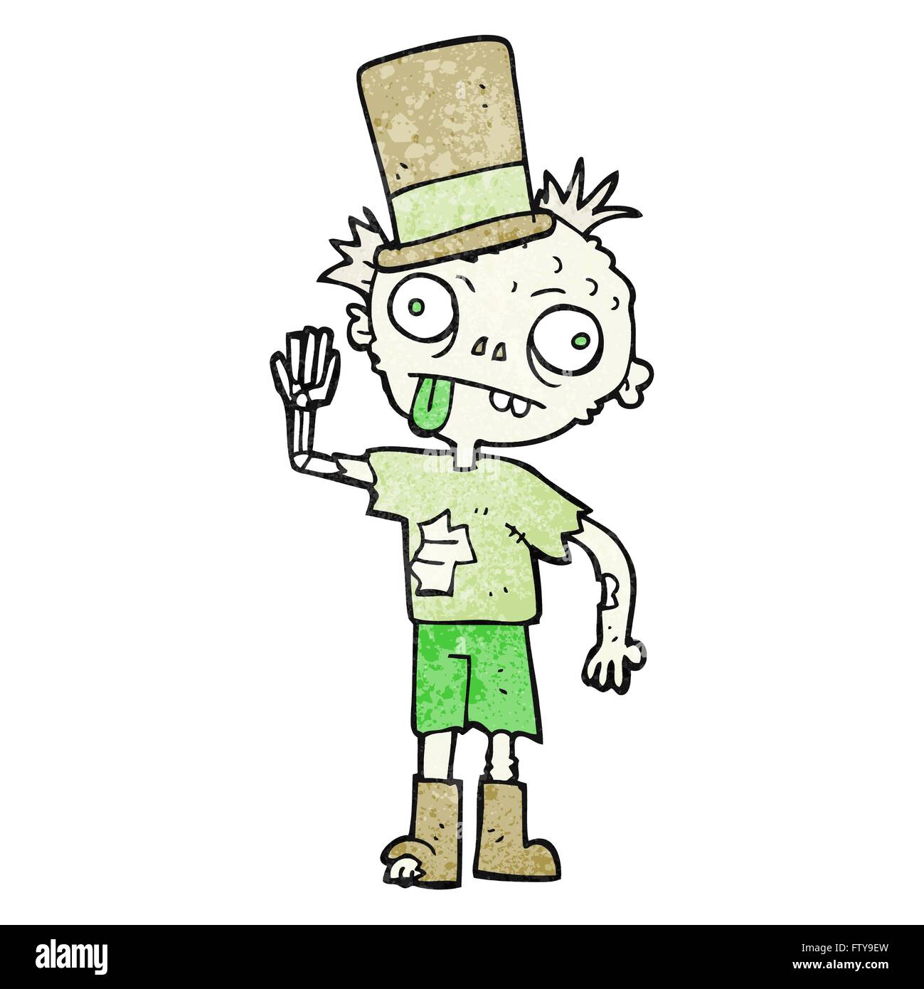freehand drawn texture cartoon zombie Stock Vector Image & Art - Alamy