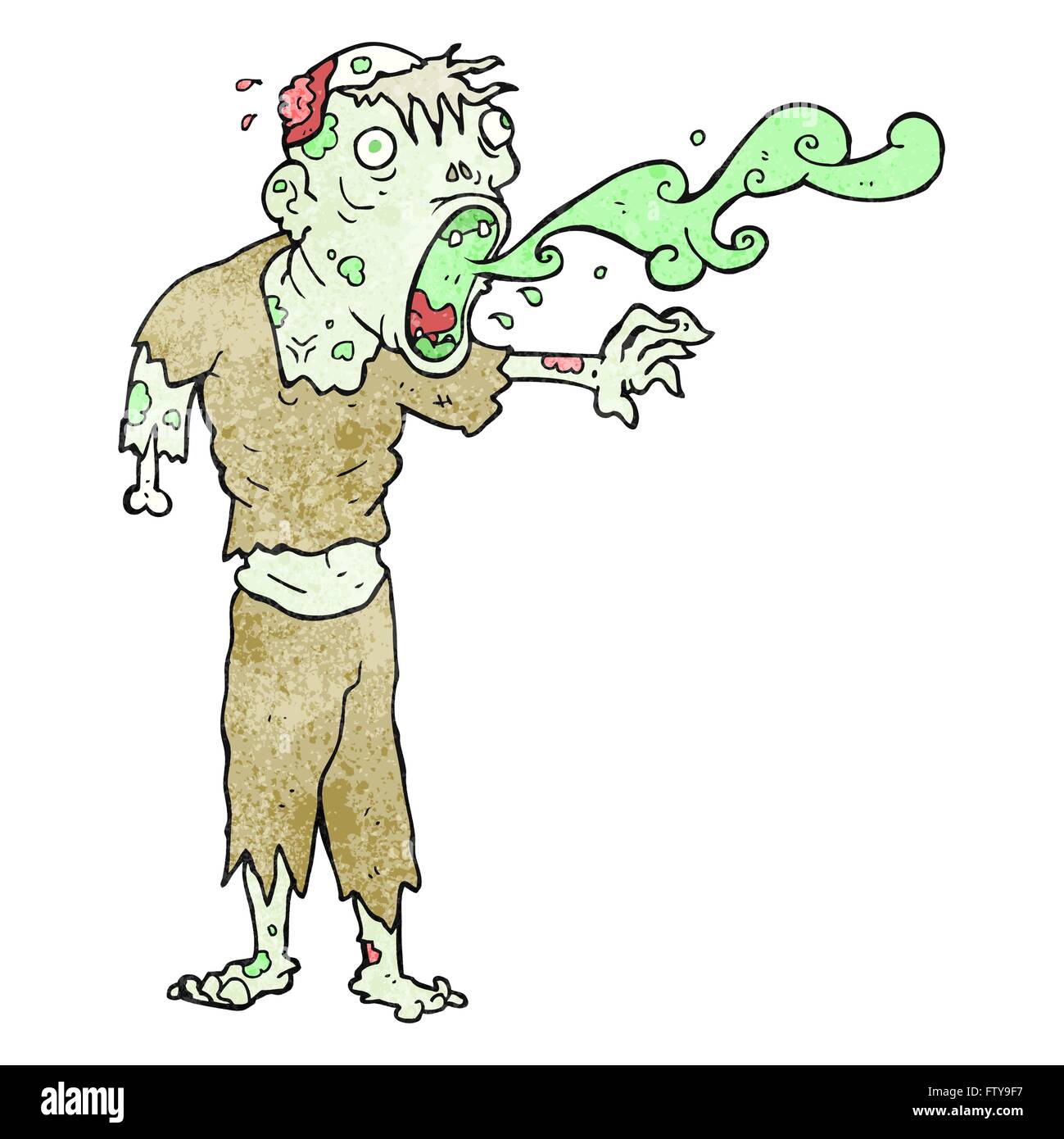 freehand drawn texture cartoon gross zombie Stock Vector Image & Art ...