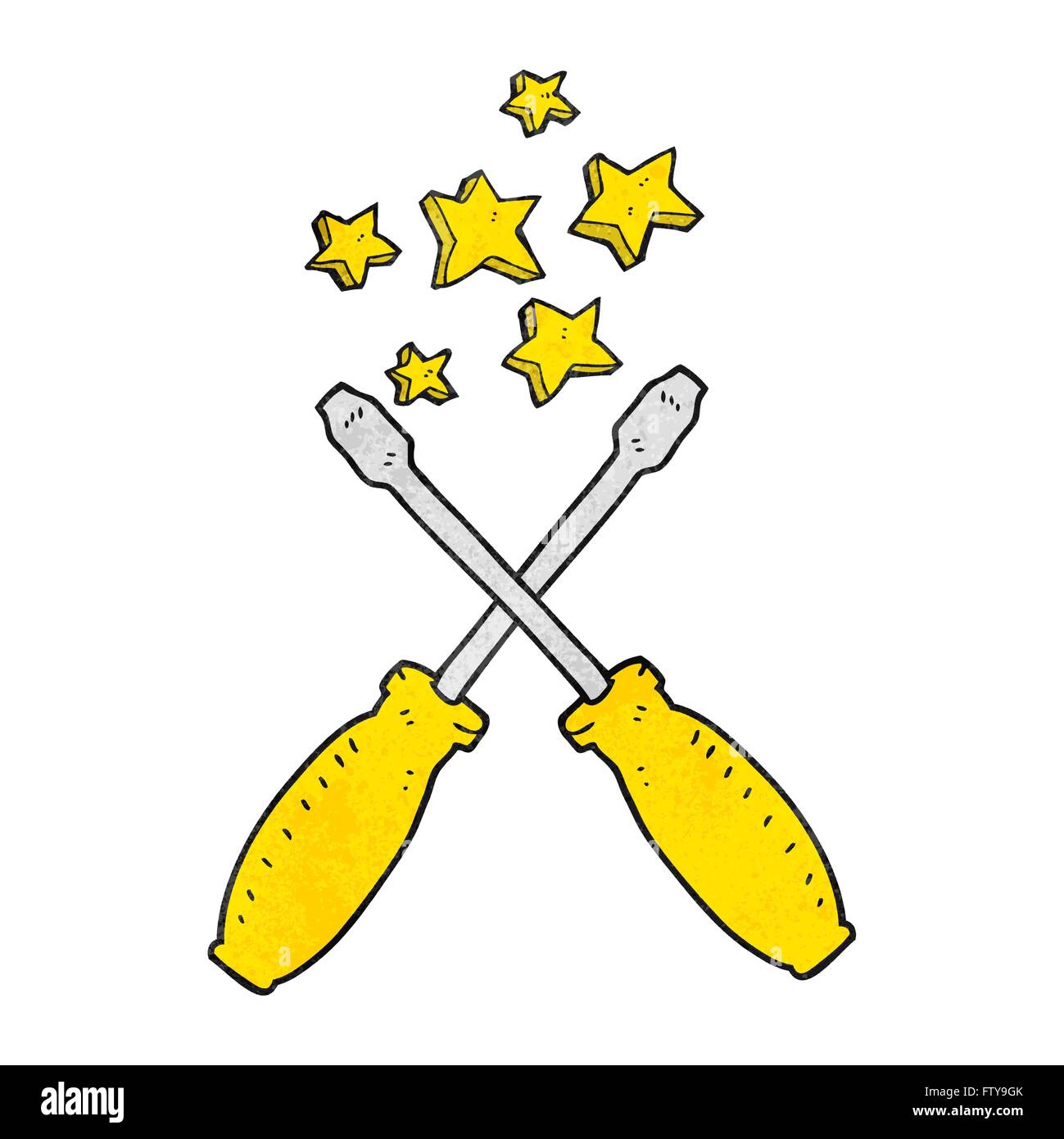 freehand drawn texture cartoon screwdrivers Stock Vector Image & Art ...