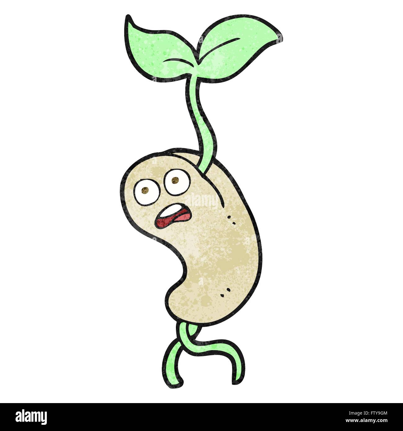 freehand drawn texture cartoon sprouting seed Stock Vector Image & Art ...