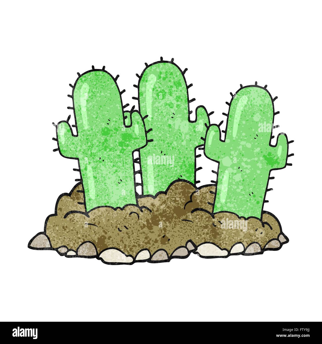 freehand drawn texture cartoon cactus Stock Vector Image & Art - Alamy