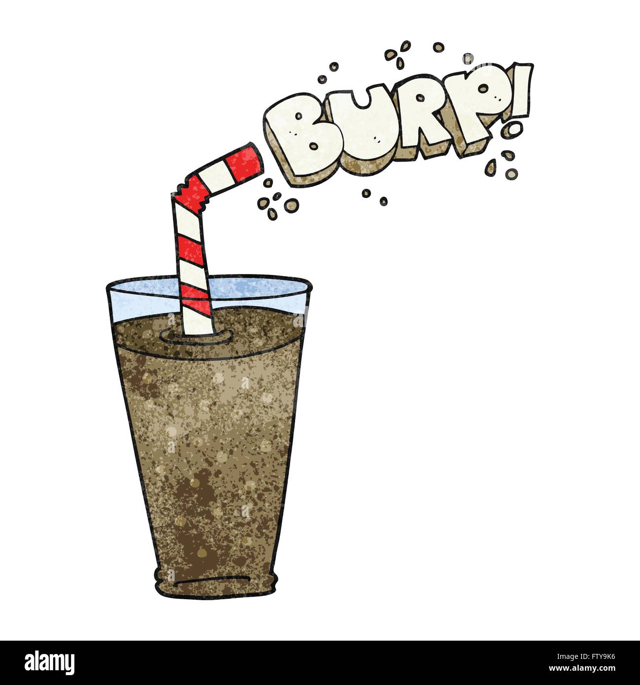 freehand drawn texture cartoon fizzy drink in glass Stock Vector Image ...