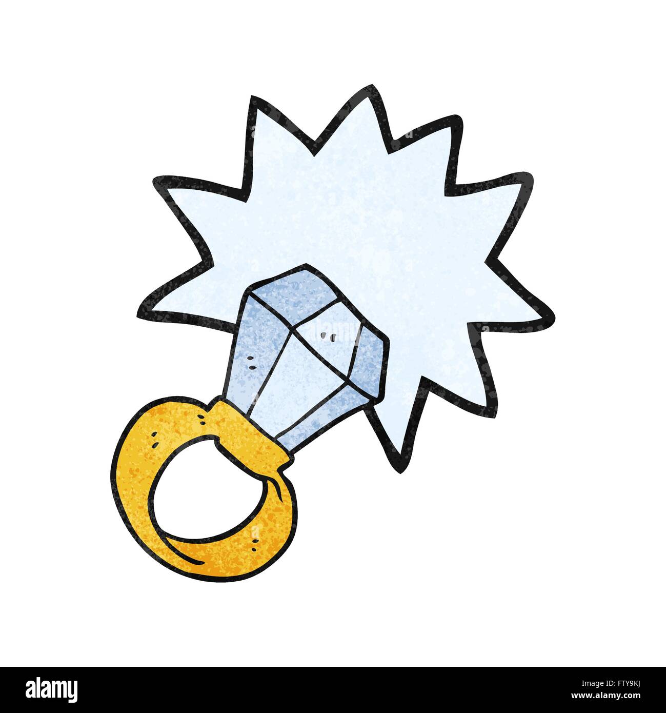 freehand drawn texture cartoon huge engagement ring Stock Vector Image ...