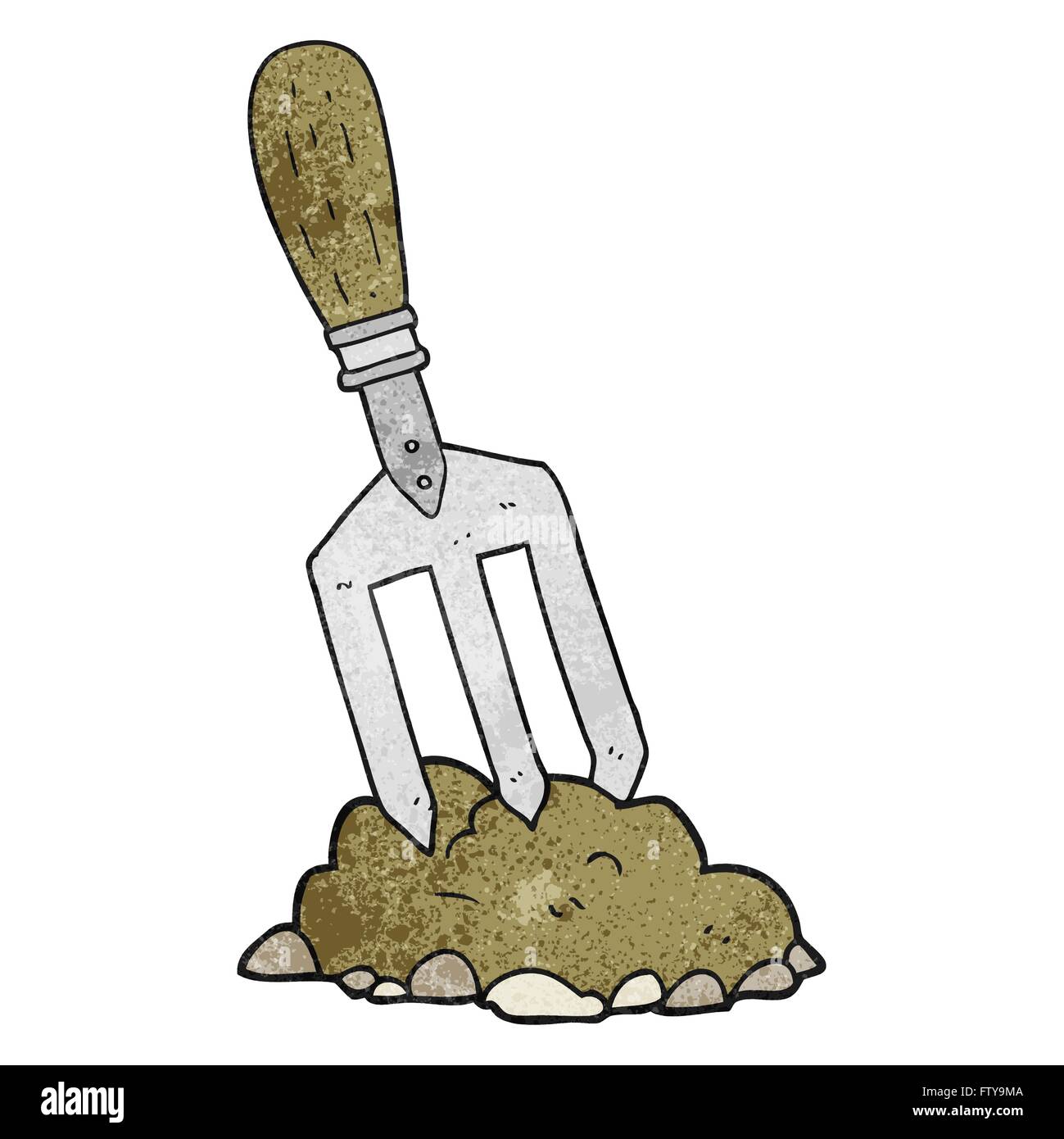 freehand drawn texture cartoon garden fork Stock Vector Image & Art - Alamy