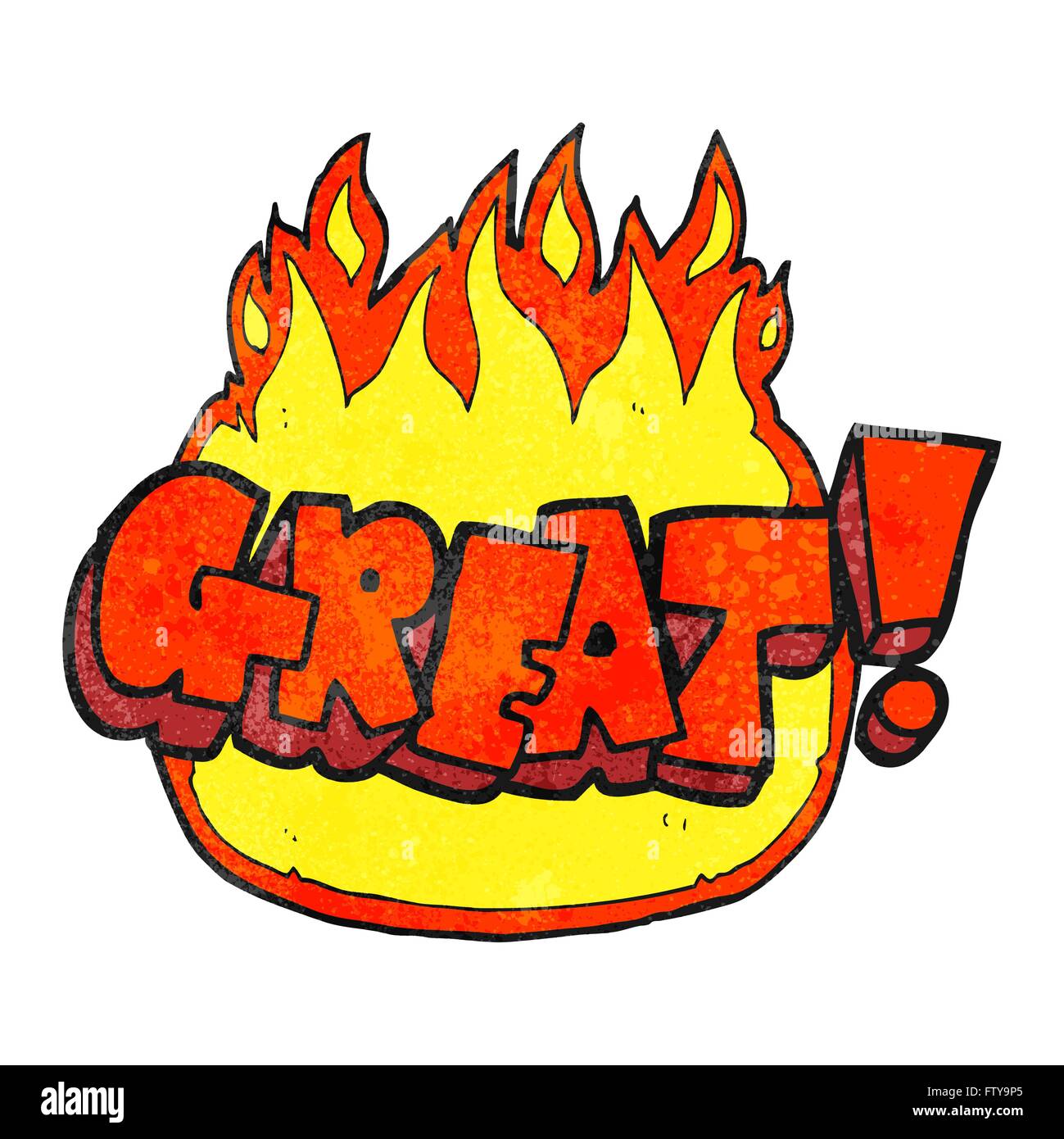 freehand drawn texture cartoon Great! symbol Stock Vector Image & Art ...