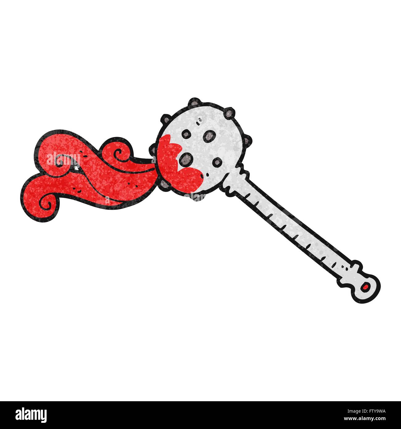 freehand drawn texture cartoon medieval mace Stock Vector Image & Art ...