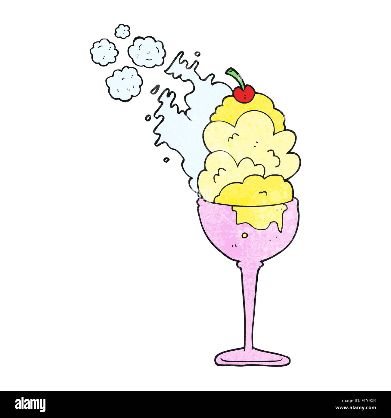 freehand drawn texture cartoon cold ice cream Stock Vector Image & Art ...