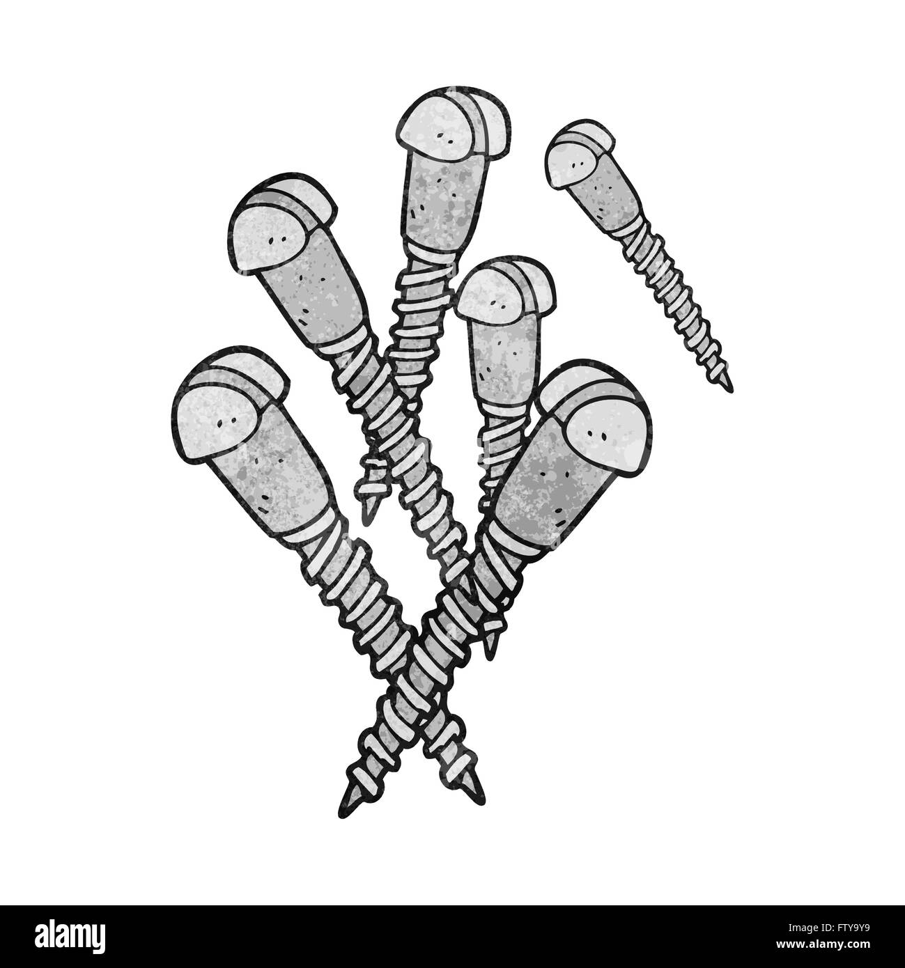 freehand drawn texture cartoon screws Stock Vector Image & Art - Alamy