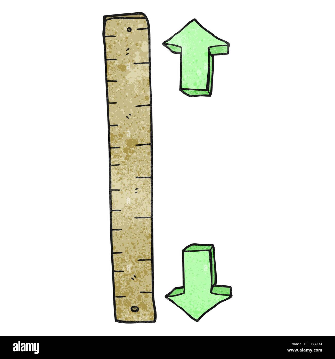 freehand drawn texture cartoon wooden ruler Stock Vector Image & Art ...