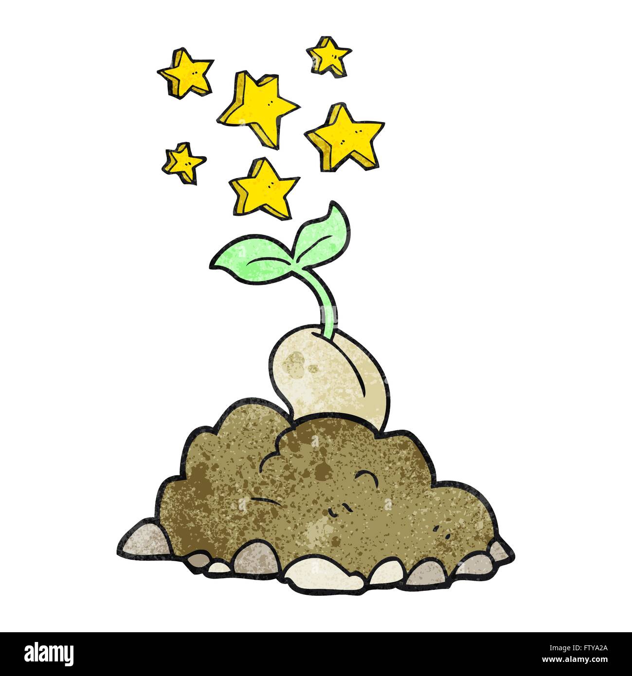 freehand drawn texture cartoon sprouting seed Stock Vector Image & Art ...