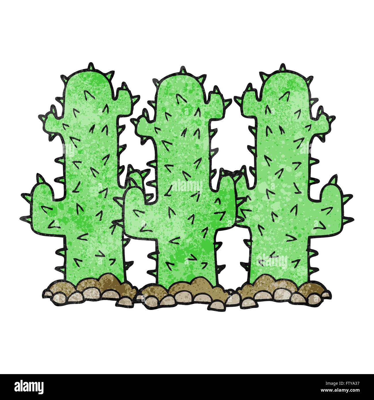 freehand drawn texture cartoon cactus Stock Vector Image & Art - Alamy