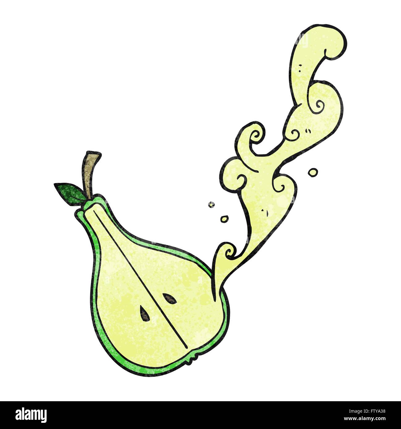 freehand drawn texture cartoon half pear Stock Vector Image & Art - Alamy