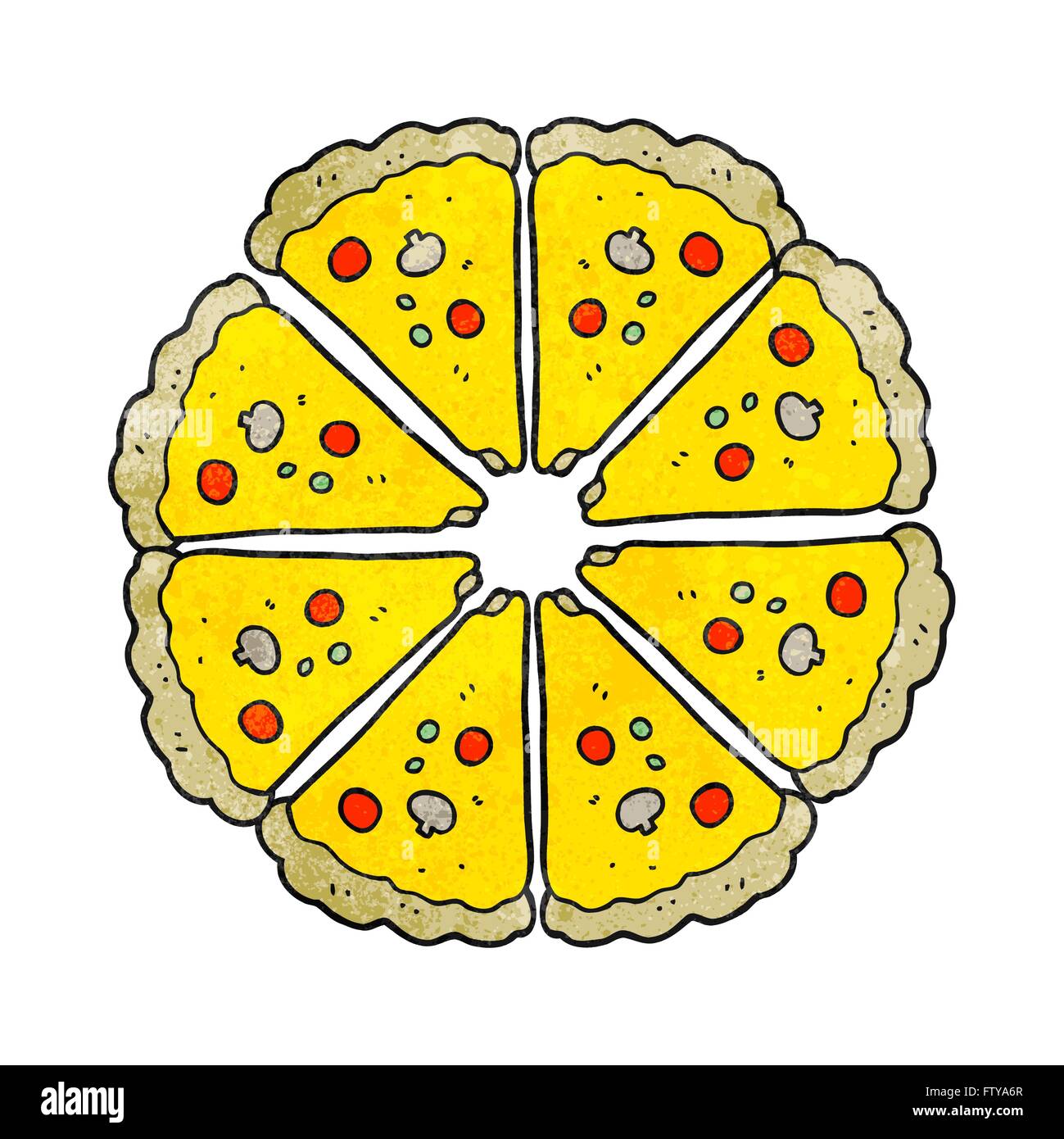 freehand drawn texture cartoon pizza Stock Vector Image & Art - Alamy