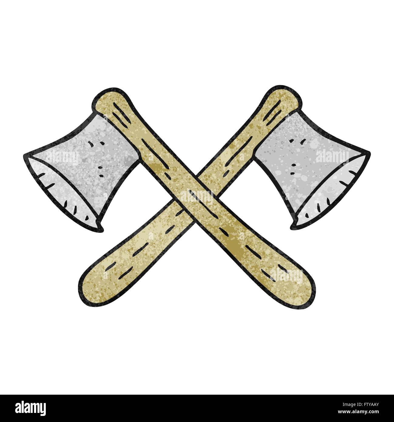 freehand drawn texture cartoon crossed axes Stock Vector Image & Art ...