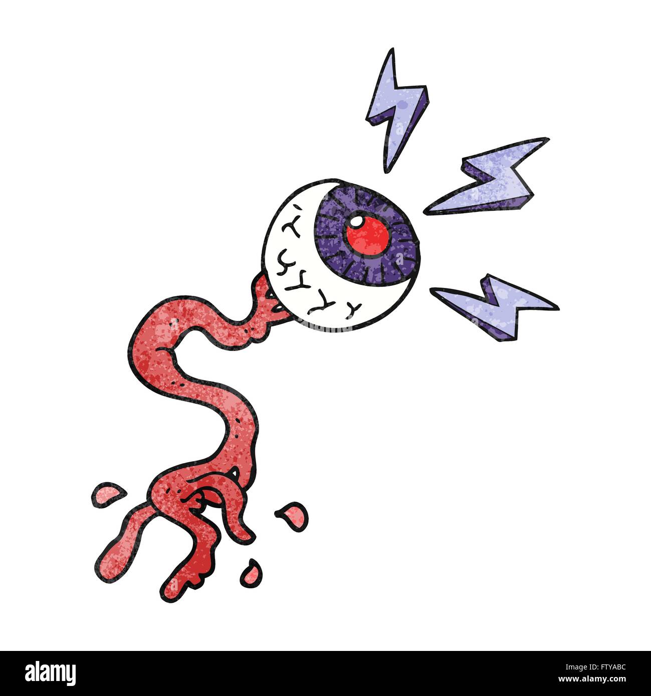 freehand drawn texture cartoon gross electric eyeball Stock Vector ...