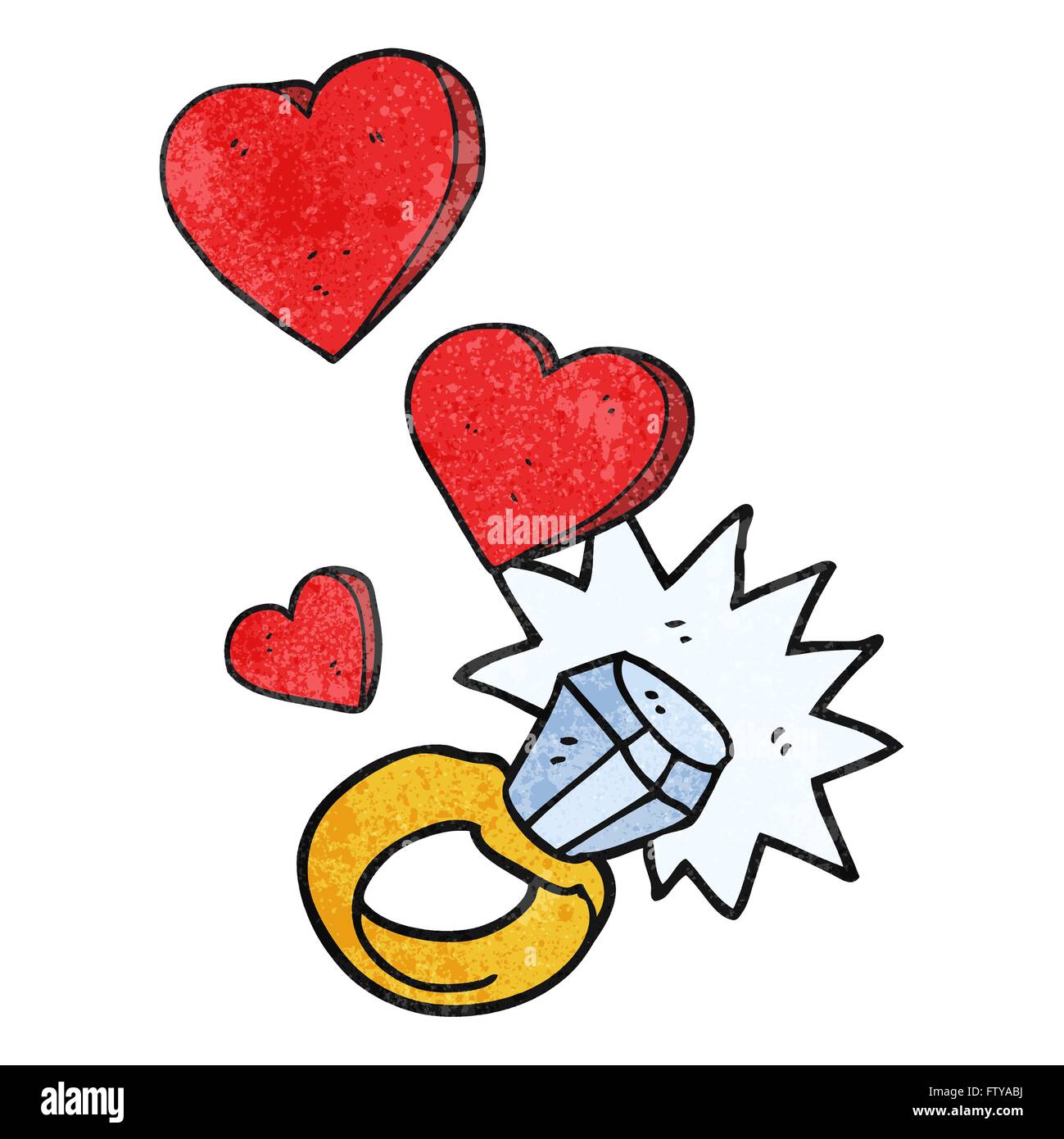 freehand drawn texture cartoon diamond engagement ring Stock Vector ...