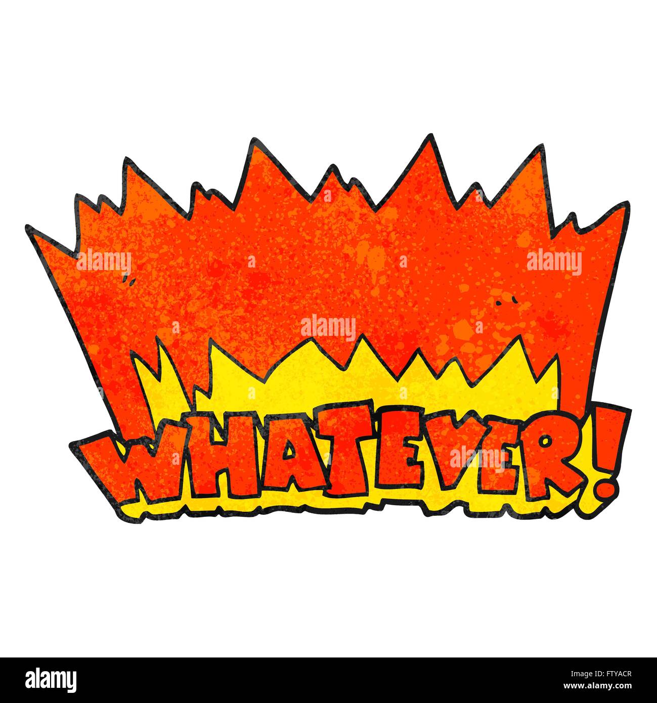 freehand drawn texture cartoon Whatever! shout Stock Vector Image & Art ...