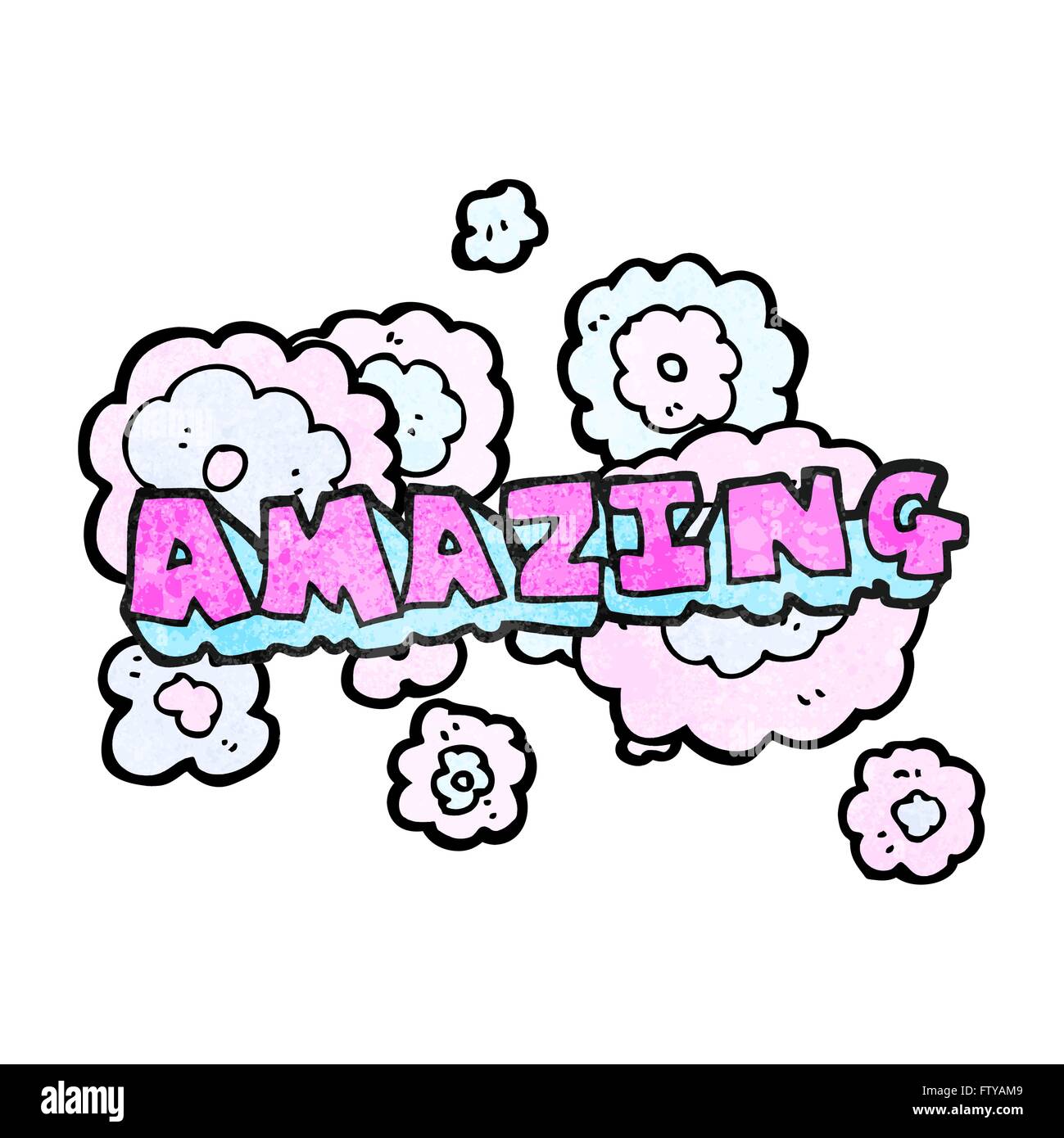 Freehand drawn cartoon amazing word hi-res stock photography and images ...