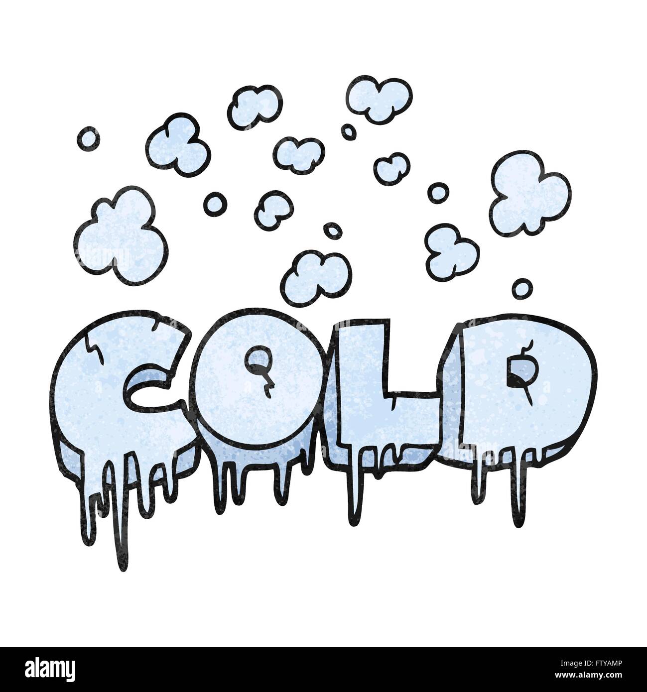freehand drawn texture cartoon cold text symbol Stock Vector Image ...