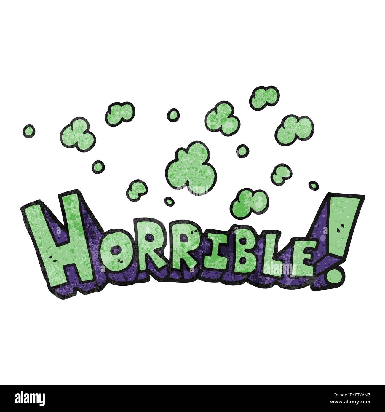 freehand drawn texture cartoon word horrible Stock Vector Image & Art ...