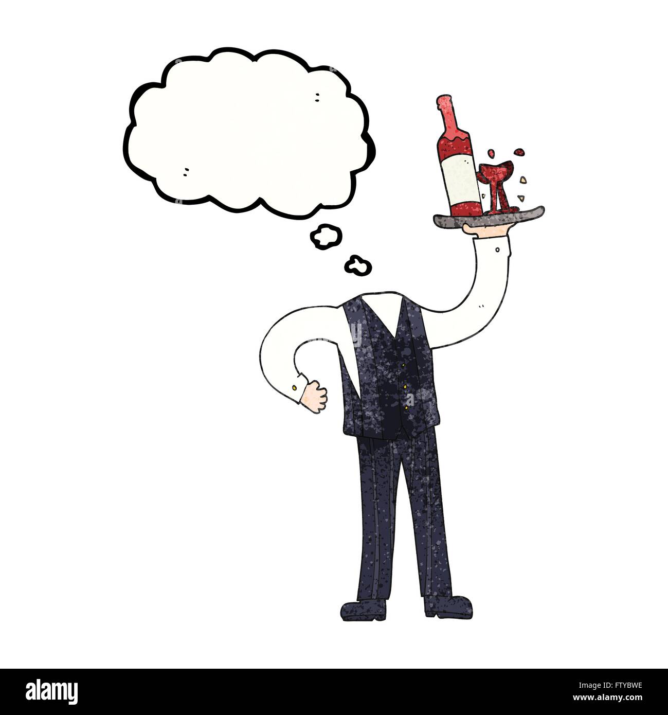 Cartoon waiter funny doodle illustration Cut Out Stock Images ...