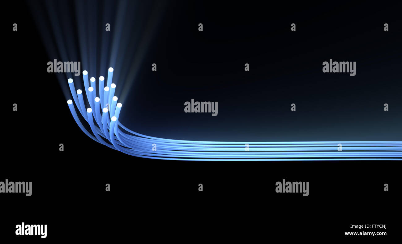 fiber optics background 3d image Stock Photo - Alamy
