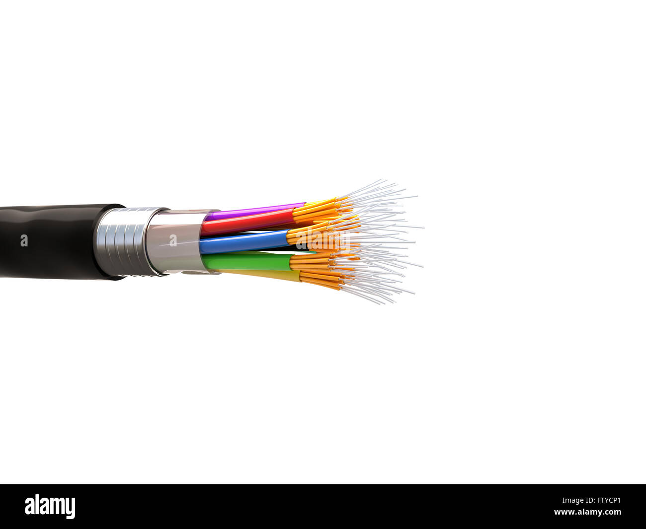 fiber optics background 3d image Stock Photo - Alamy