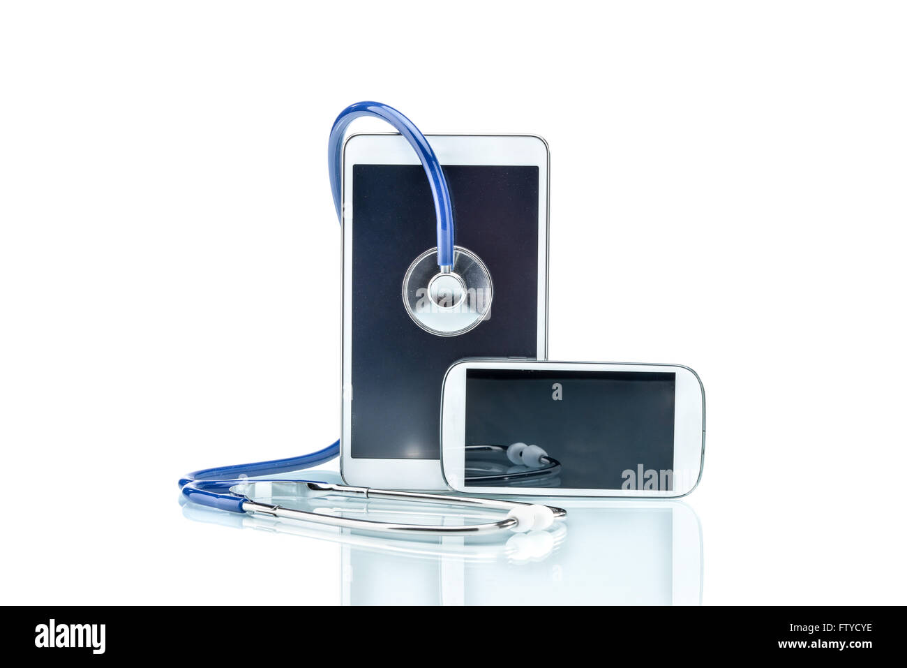 Medical Research,digital tablet, cell phone and stethoscope, Modern ...