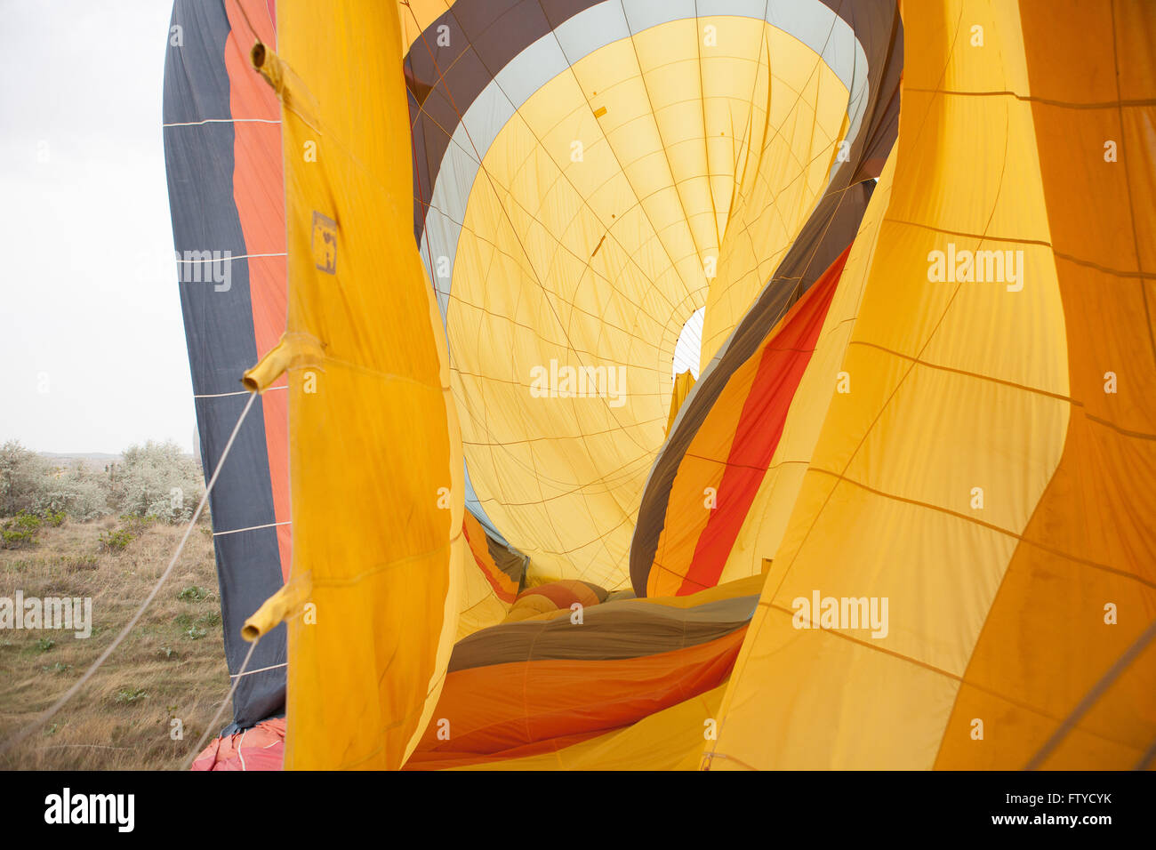 Hot air balloon pilot in Turkey Stock Photo - Alamy