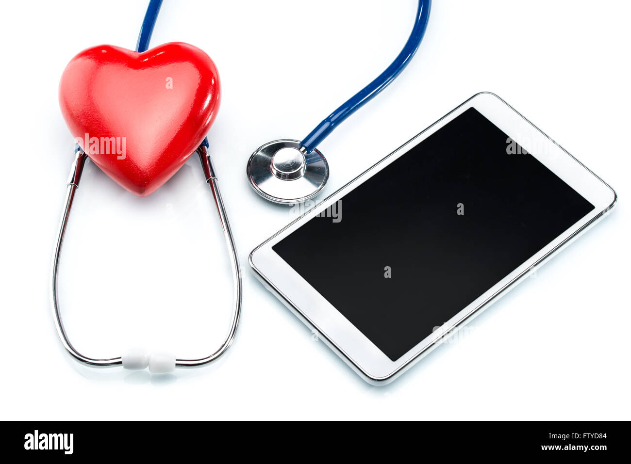 Cardiologist, stethoscope ,heart shape and Digital Tablet Stock Photo ...