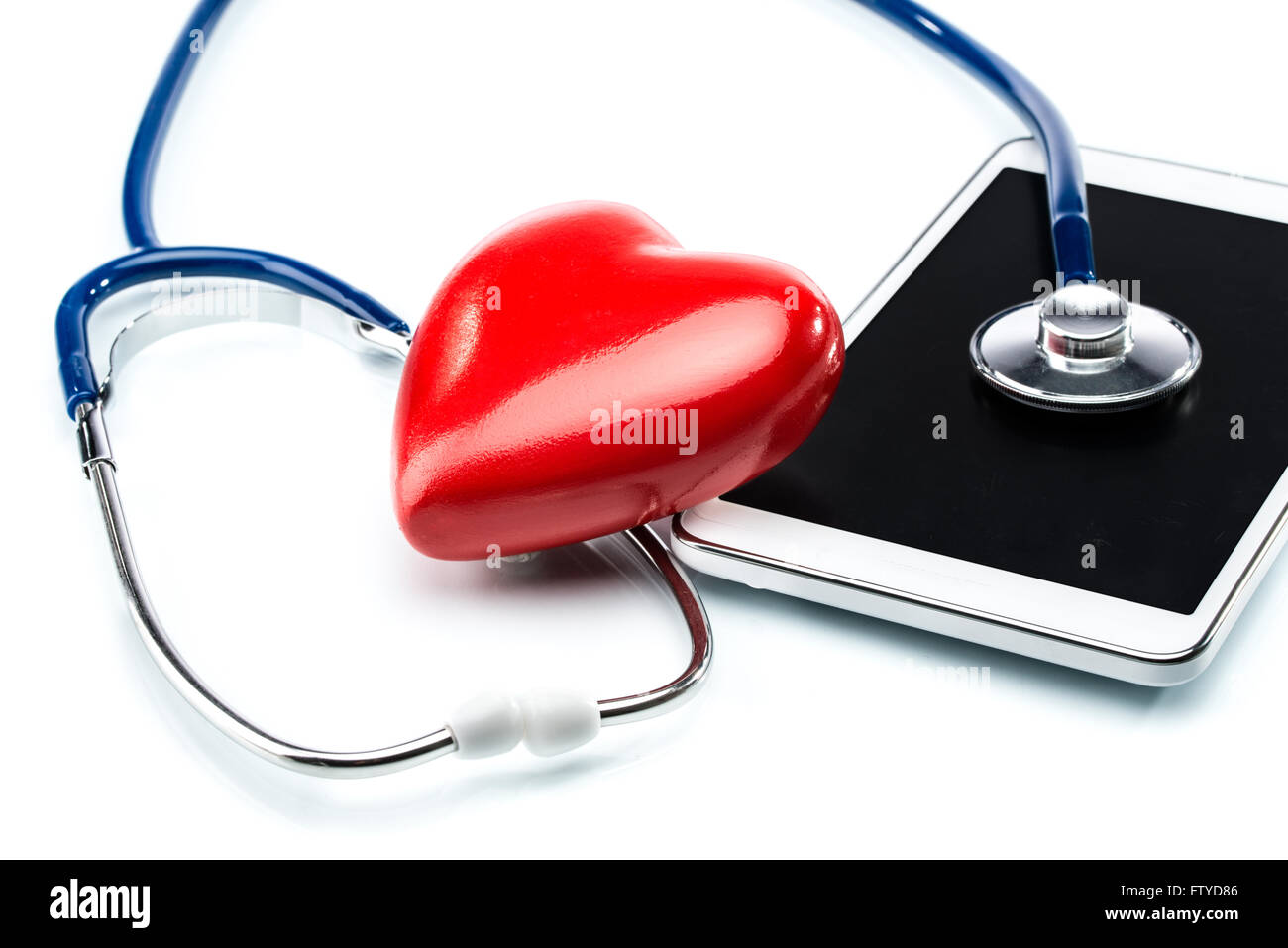 Cardiologist, stethoscope ,heart shape and Digital Tablet Stock Photo ...