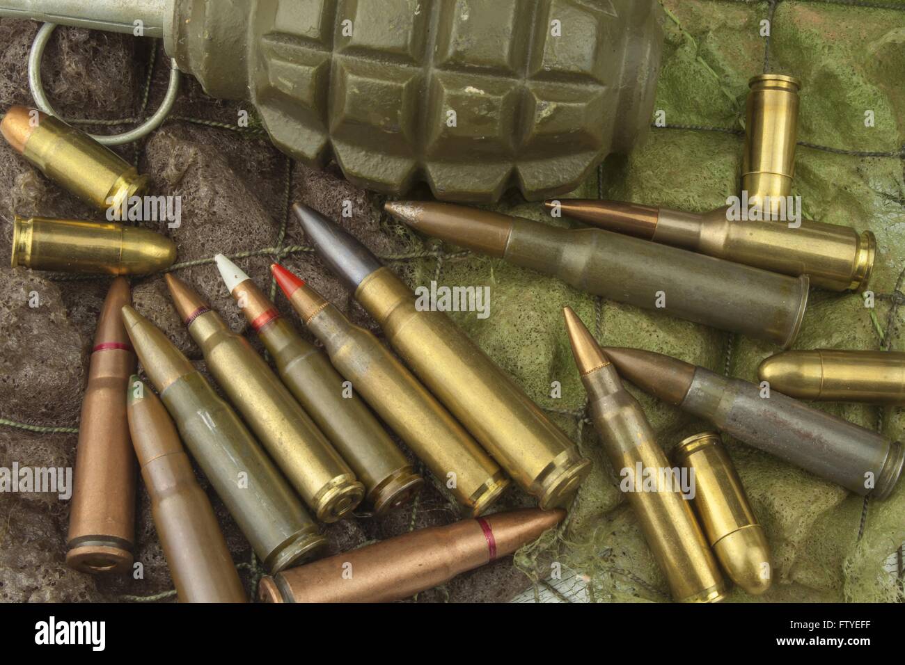 Different types ammunition bullets different hi-res stock photography ...