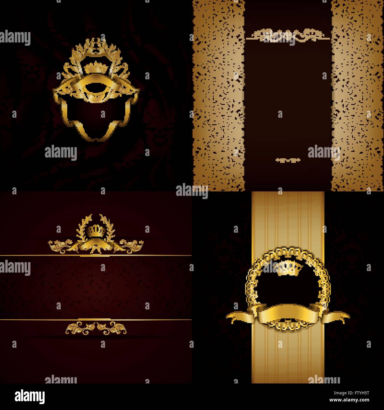Elegant golden frame banner Stock Vector Image & Art - Alamy