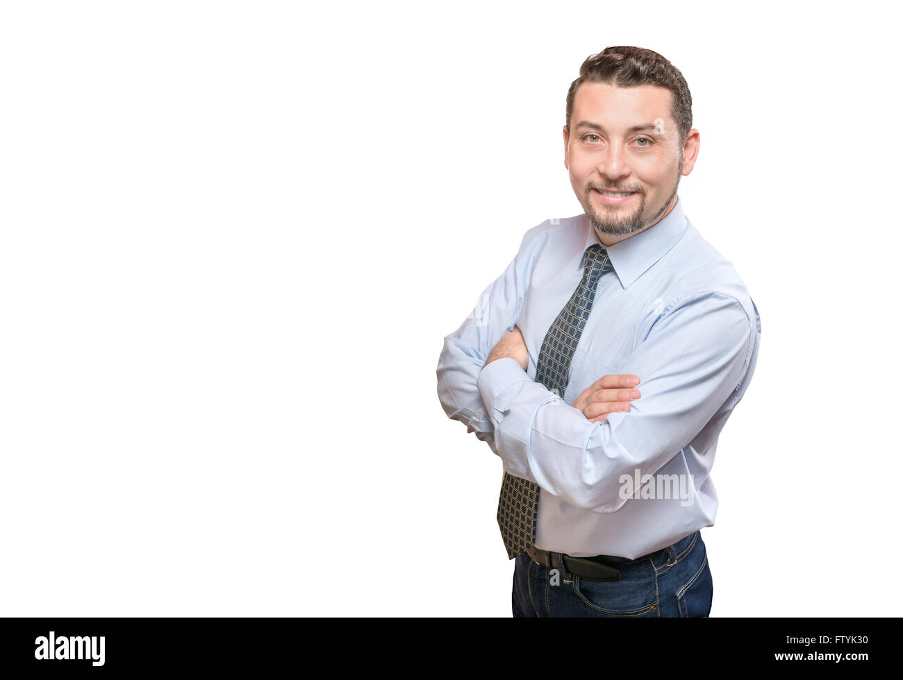 Positive tall man standing hi-res stock photography and images - Alamy