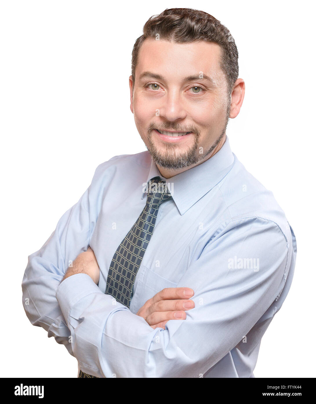 Confident Businessman Standing Tall in Shirt Stock Photo - Alamy