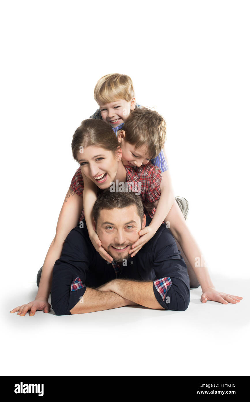 Happy healthy family hi-res stock photography and images - Alamy