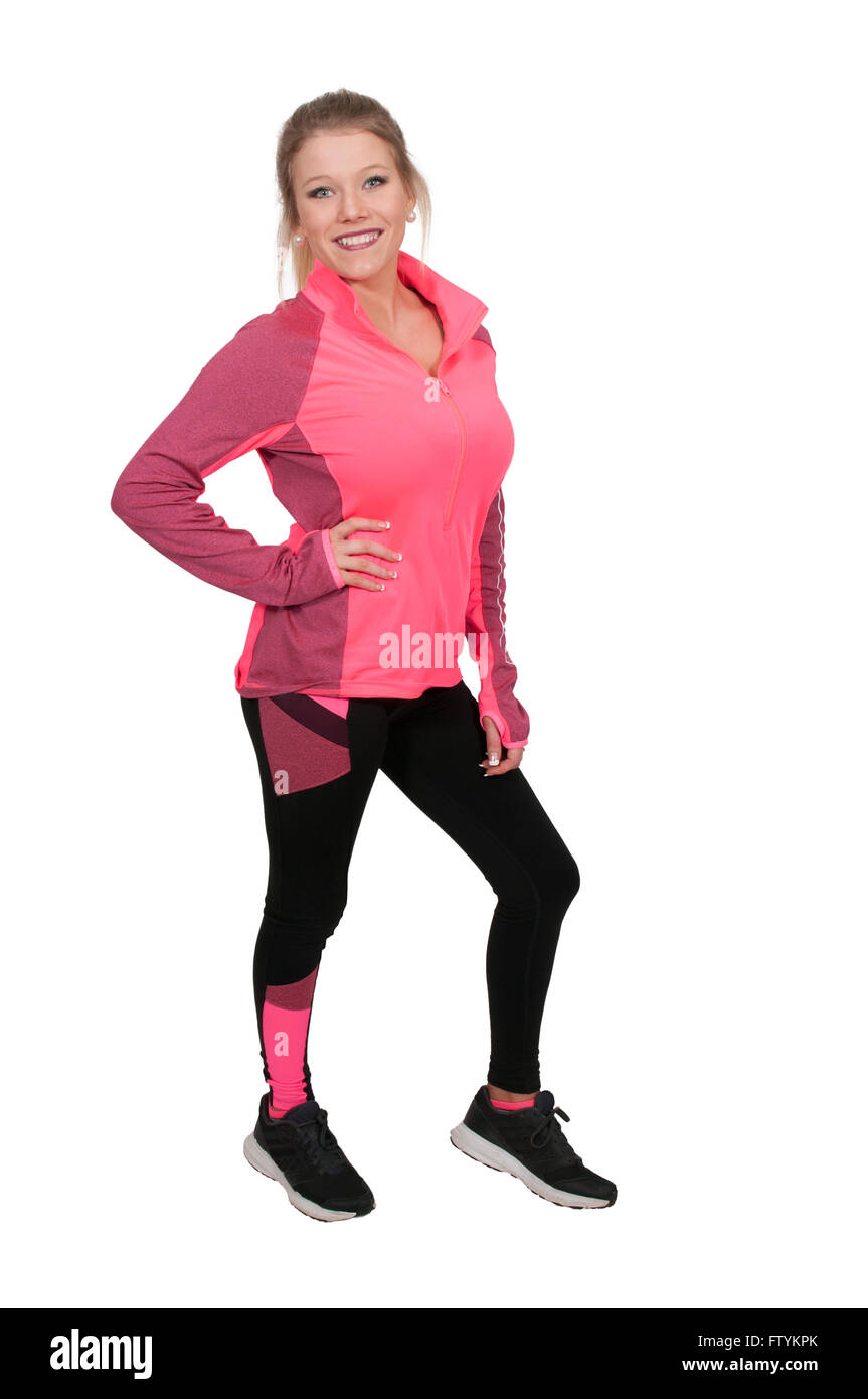 Woman in track suit Cut Out Stock Images & Pictures - Alamy