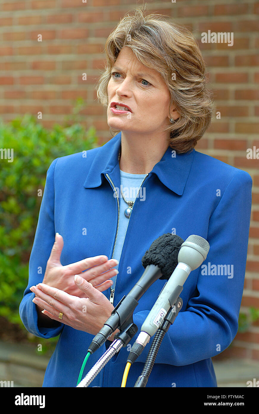 Washington, DC., USA, 30th April, 2006 Senator Lisa Murkowski talks ...